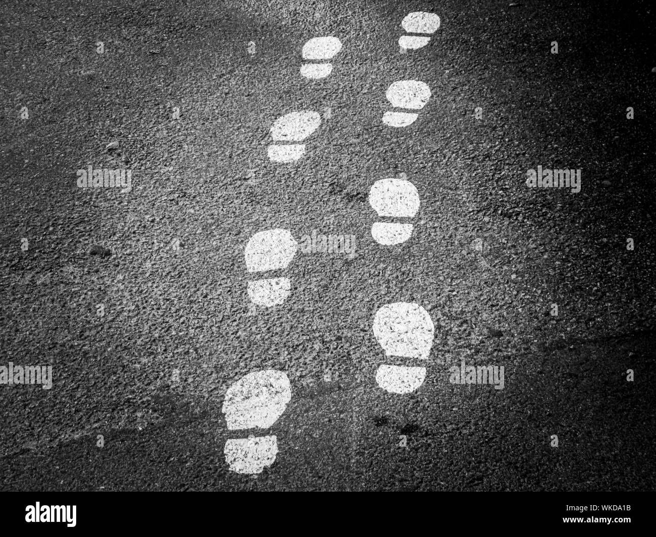 Footprints on the street High Resolution Stock Photography and Images ...