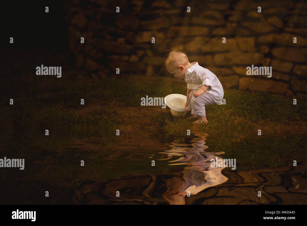 Water boy reflection hi-res stock photography and images - Alamy
