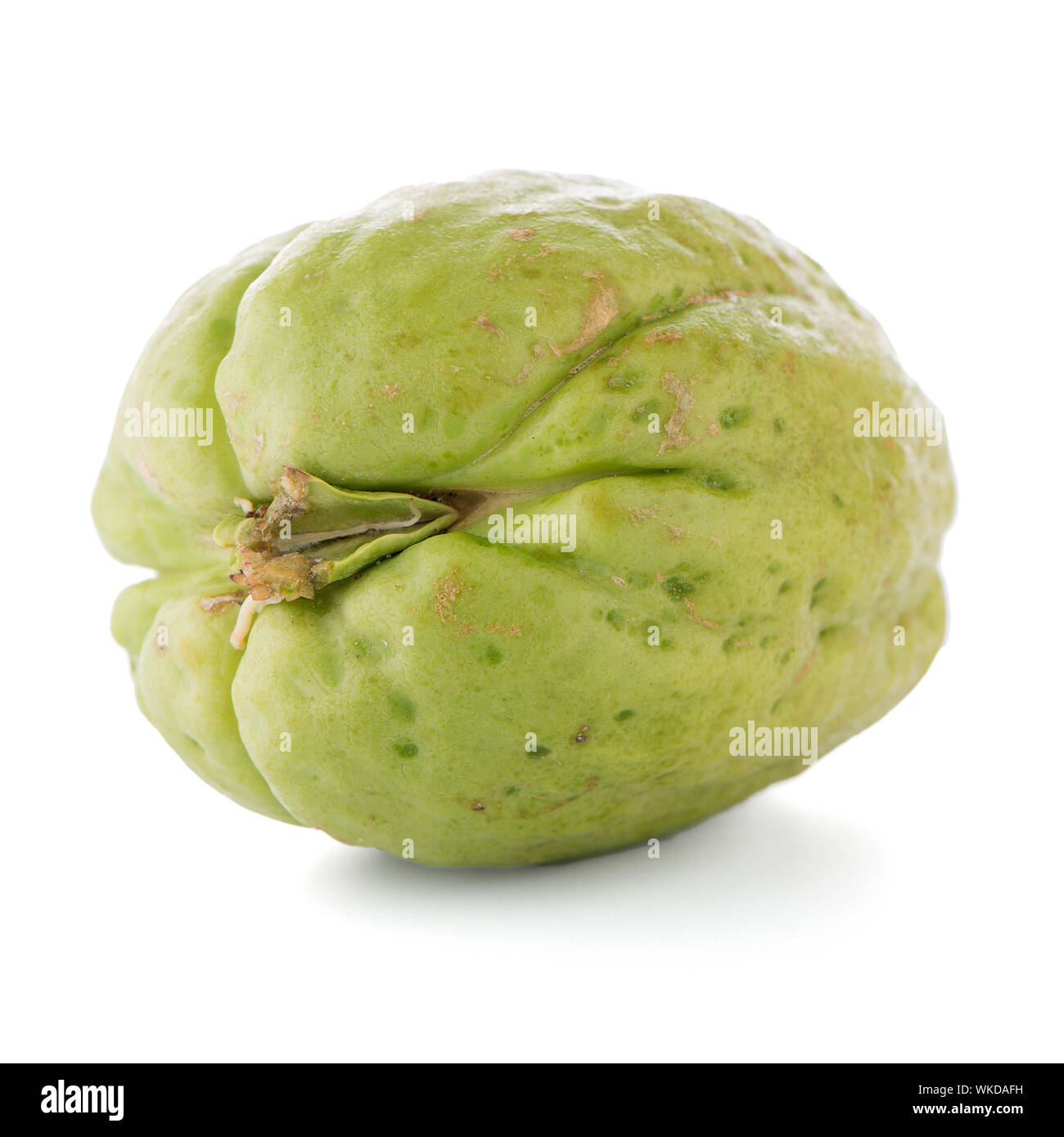 Chayote also known as chow chow and Chu Chu isolated on white Stock ...