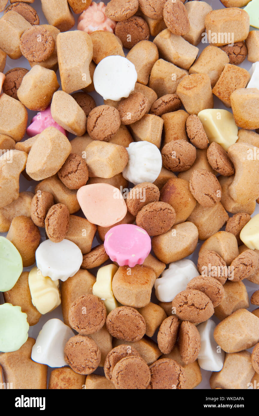 Traditional Sinterklaas candy as pepernoten and more Stock Photo - Alamy