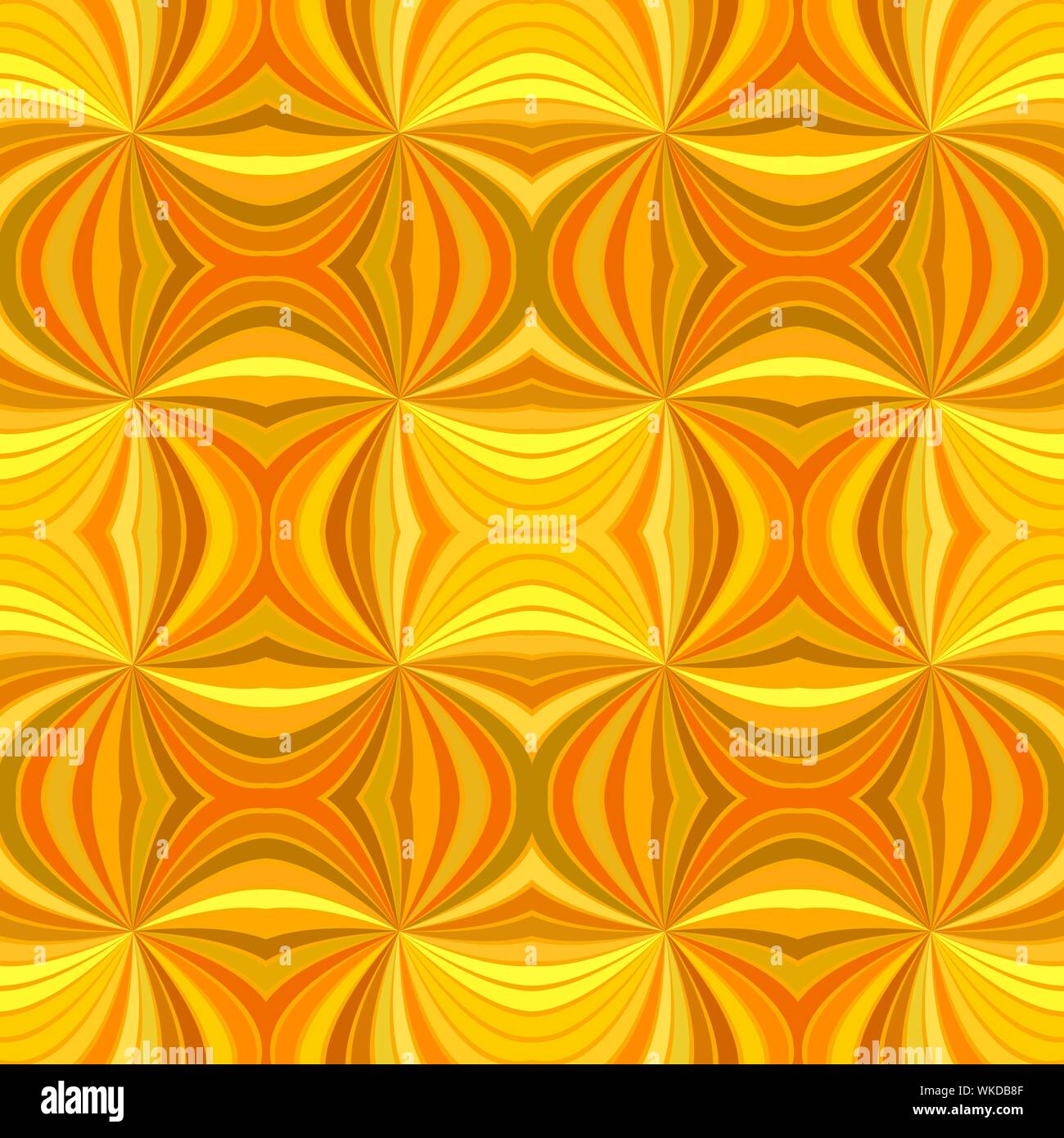 Orange seamless abstract hypnotic swirl stripe pattern background - vector ray design Stock ...