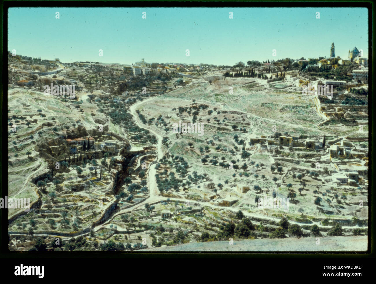 Jerusalem. Valley of Hinnon i.e., Hinnom from the east Stock Photo - Alamy