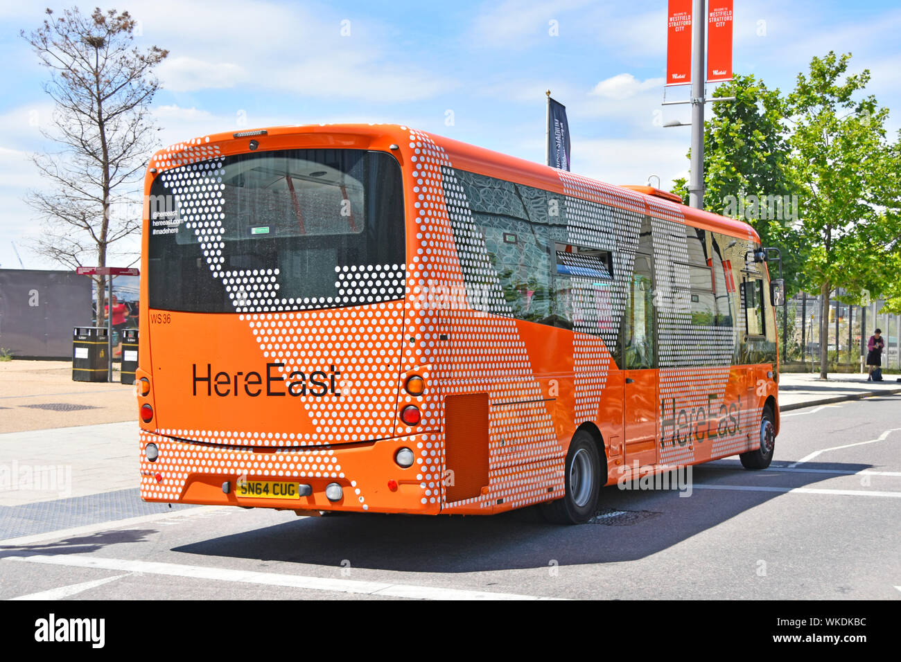 Public transport bus serves Here East modern innovation centre ...