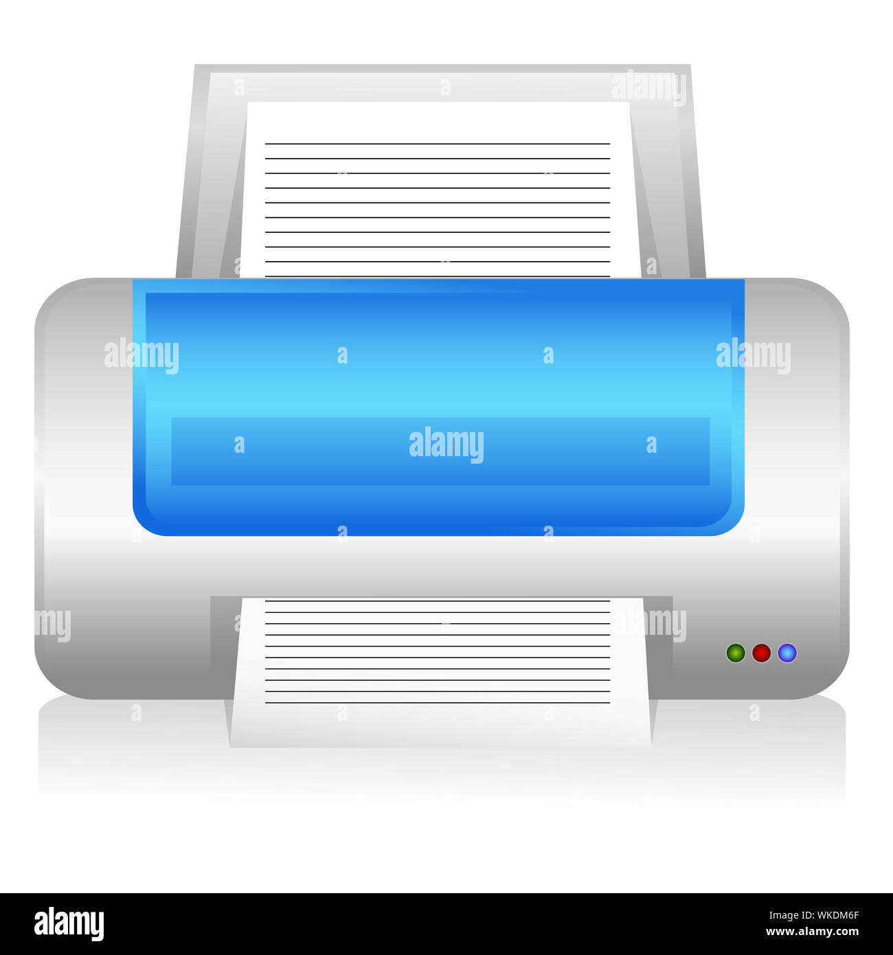 illustration of computer printer on white background Stock Photo - Alamy