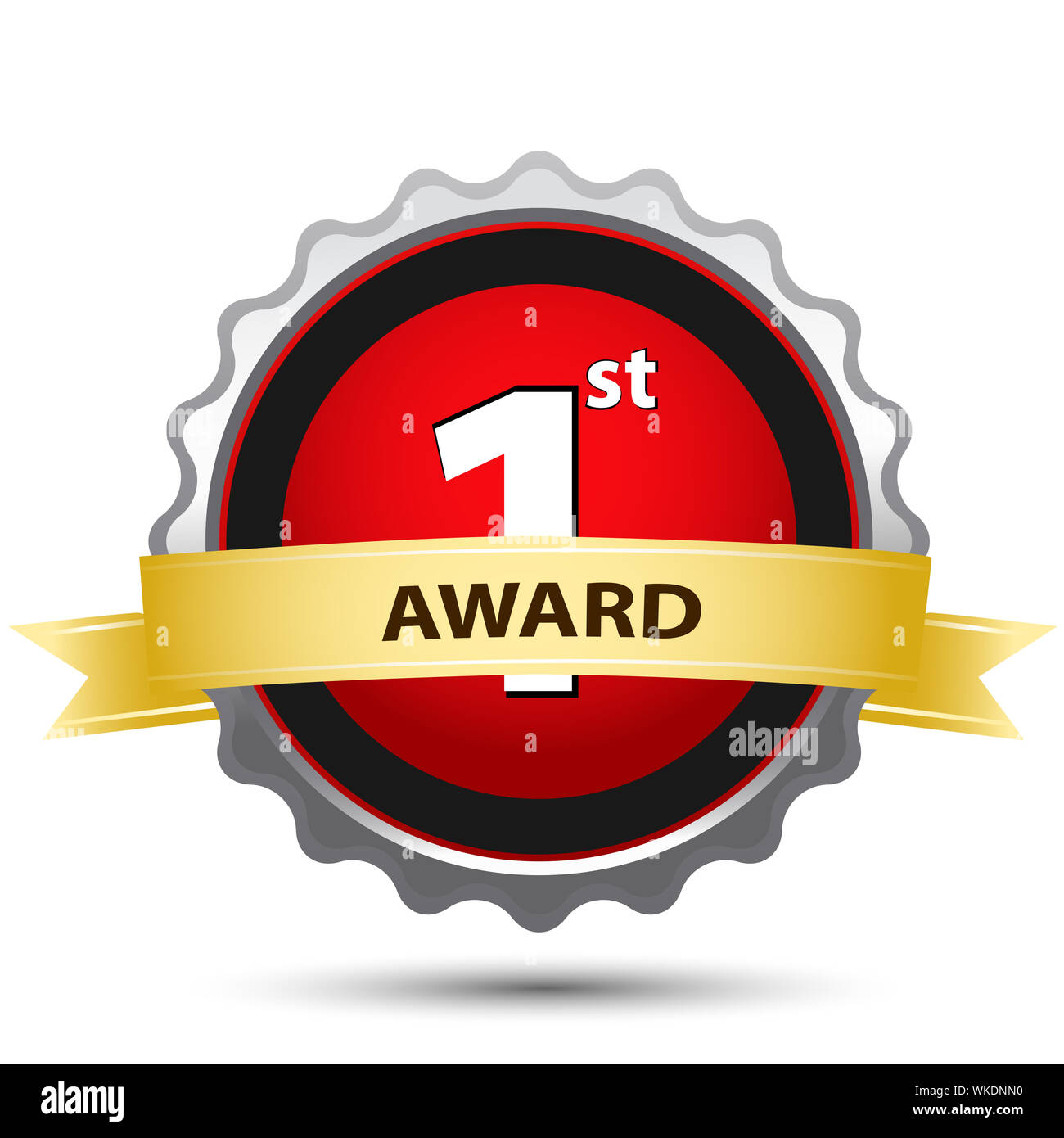 illustration of 1st award sign on white background Stock Photo - Alamy