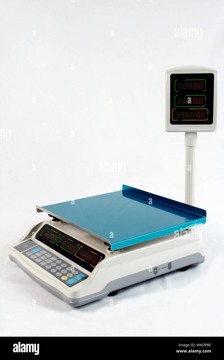 Balance, this necessary equipment at weighing the goods Stock Photo - Alamy