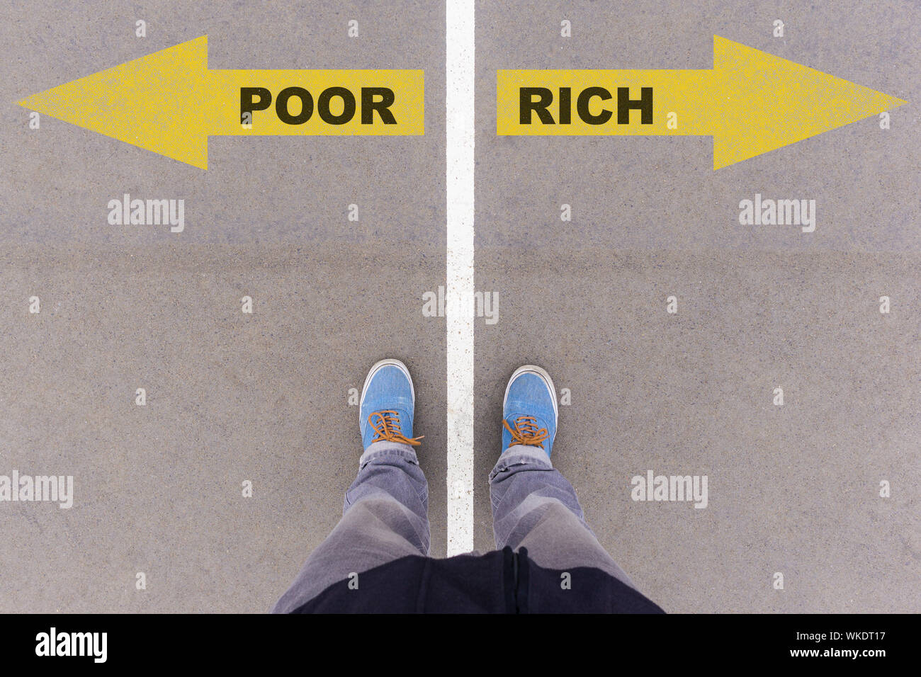 Rich poor sign hi-res stock photography and images - Alamy