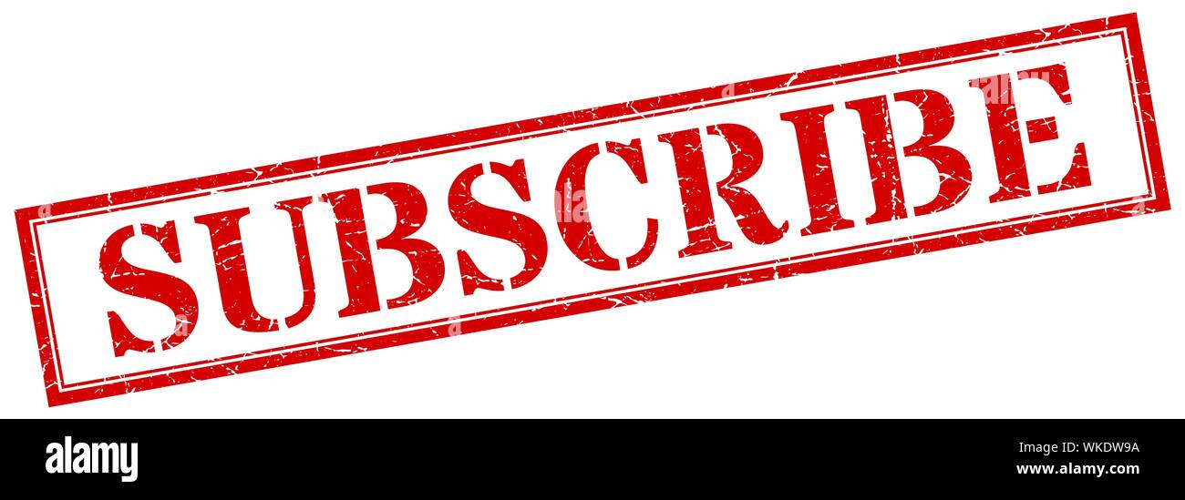 subscribe stamp. subscribe square grunge sign. subscribe Stock Vector ...