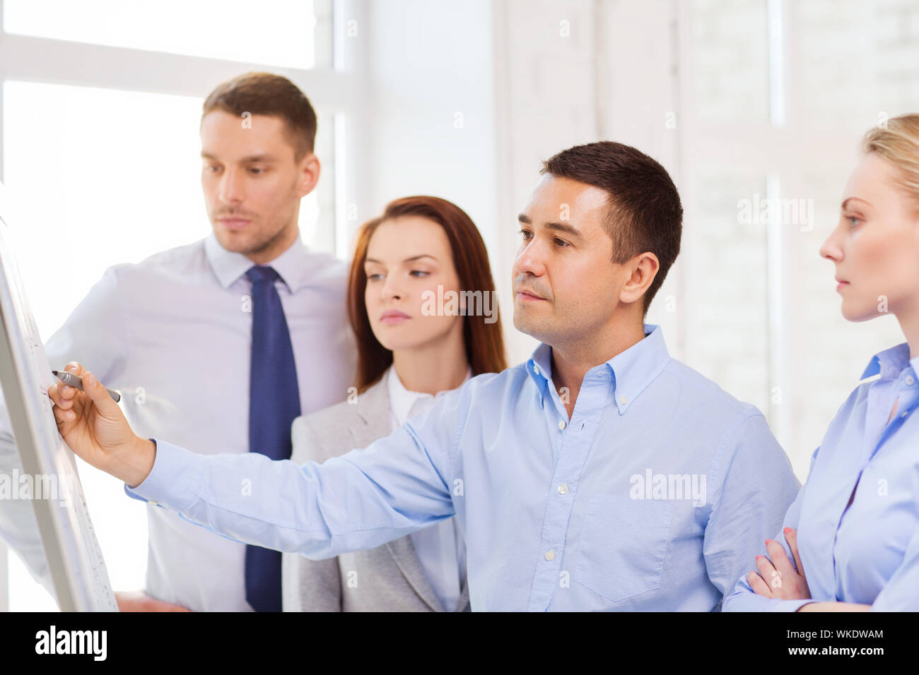 business team discussing something in office Stock Photo - Alamy