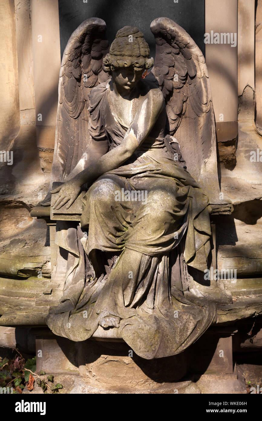 Angel statue on Cemetery in Europe Stock Photo - Alamy