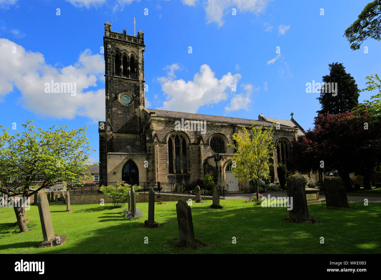 The parish church of St James, Wetherby town, North Yorkshire, England ...