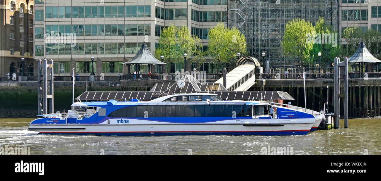 Thames clipper River Thames catamaran riverbus at London Bridge City ...