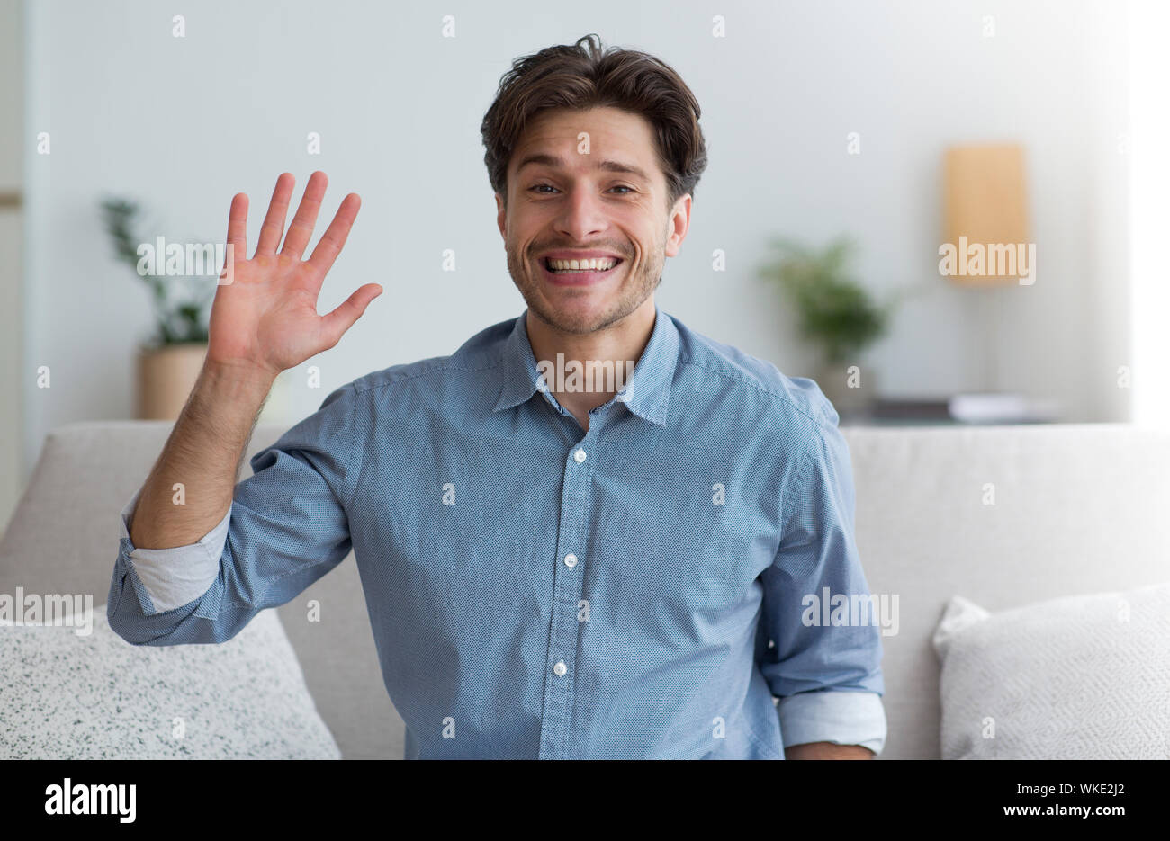 Man Waving High Resolution Stock Photography and Images - Alamy