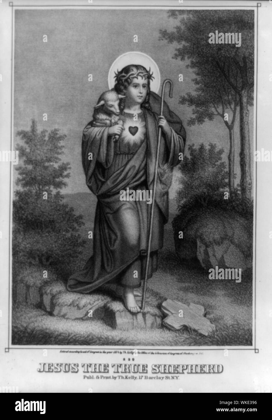 Jesus the true shepherd Stock Photo - Alamy