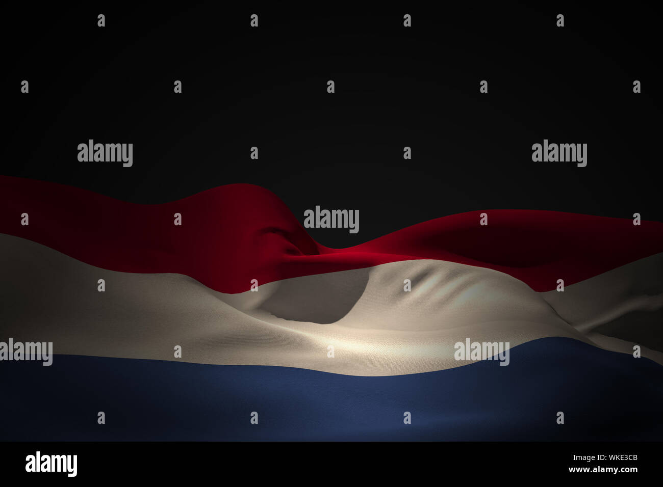 France flag waving against black shadow Stock Photo - Alamy