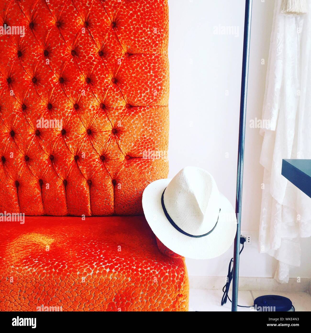 Red leather hat hi-res stock photography and images - Alamy