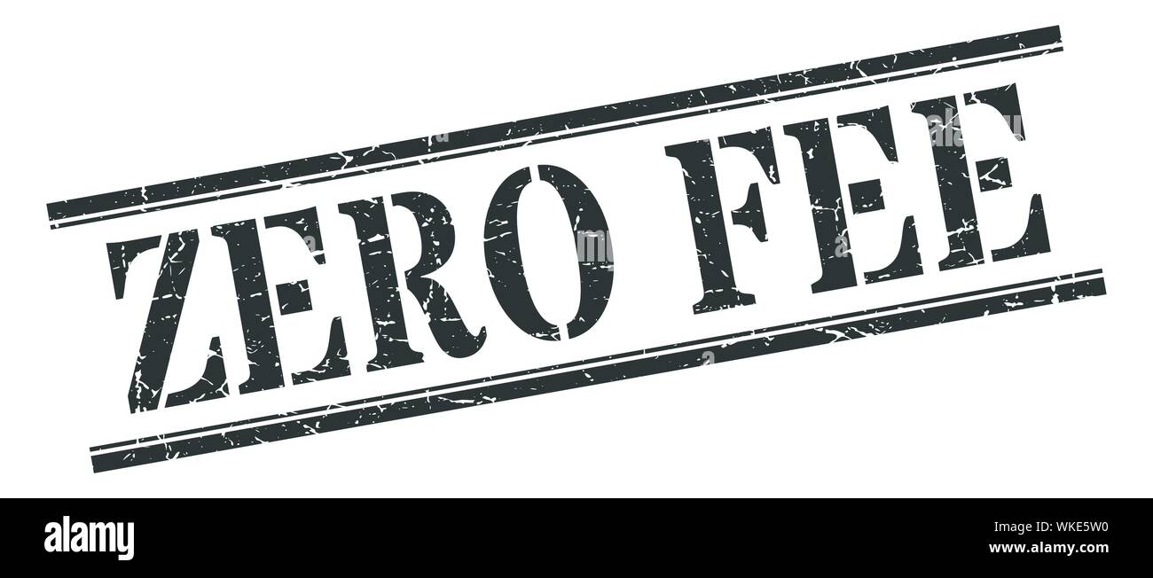 zero fee stamp. zero fee square grunge sign. zero fee Stock Vector ...