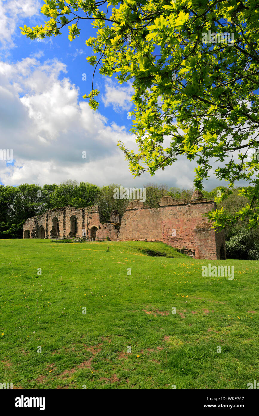 Summer view over Spofforth Castle, Spofforth village, North Yorkshire ...