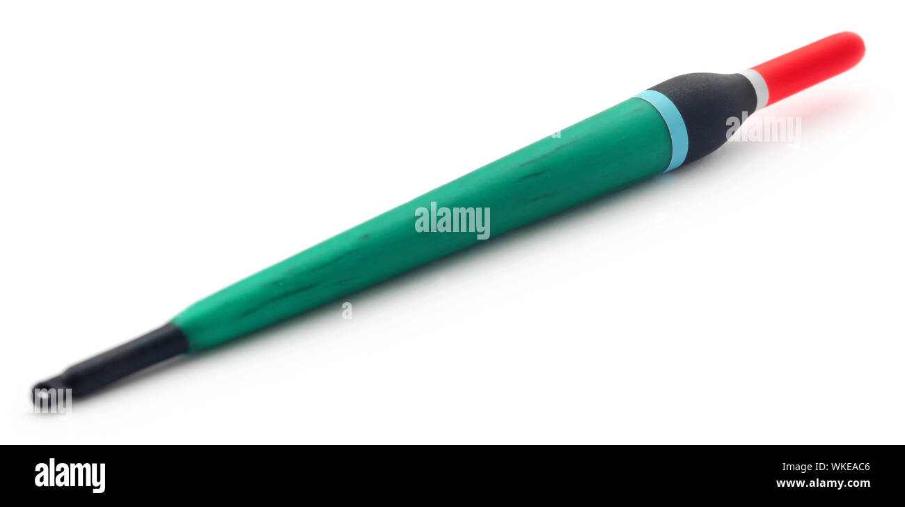 Fishing float over white background Stock Photo - Alamy