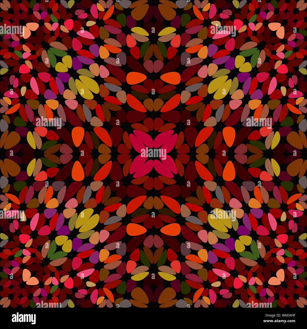 Colorful seamless flower ornate pattern wallpaper design - bohemian ...