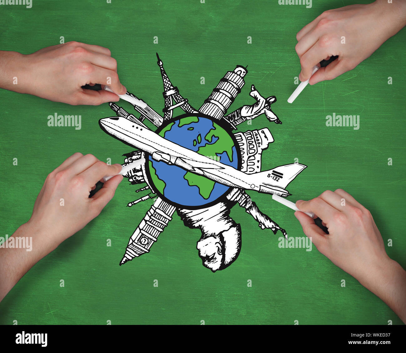 Multiple hands holding world hi-res stock photography and images - Alamy