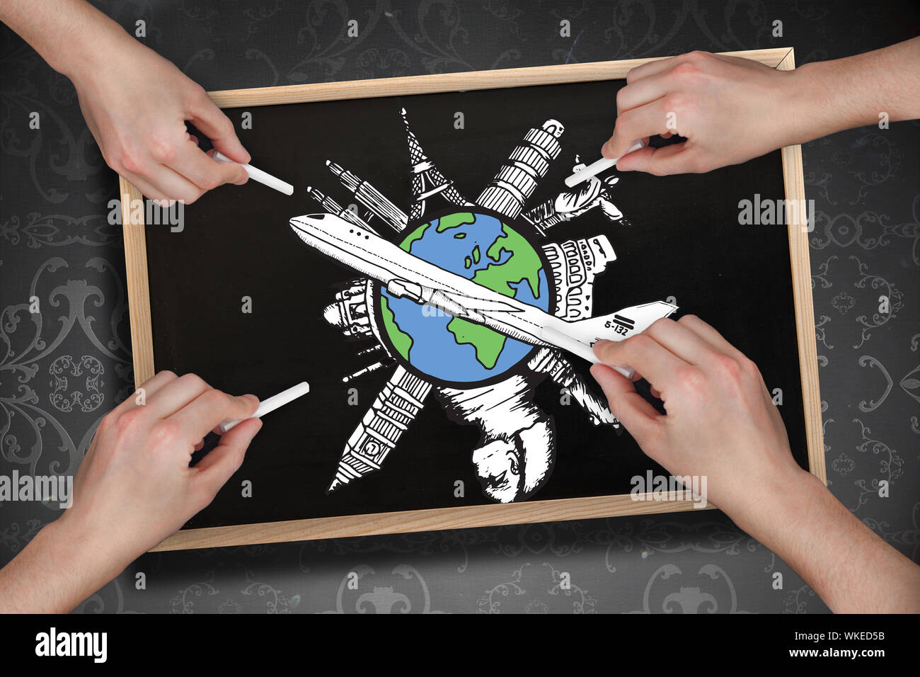 Multiple hands holding world hi-res stock photography and images - Alamy