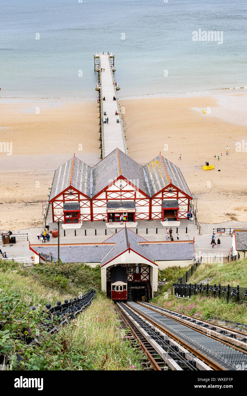 The Saltburn Cliff Lift at Saltburn-by-the-Sea, United Kingdom Stock ...