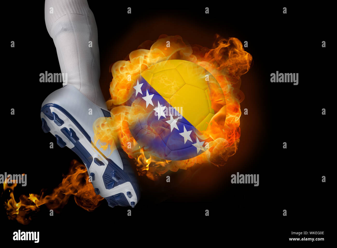 Soccer ball national flag bosnia hi-res stock photography and images ...