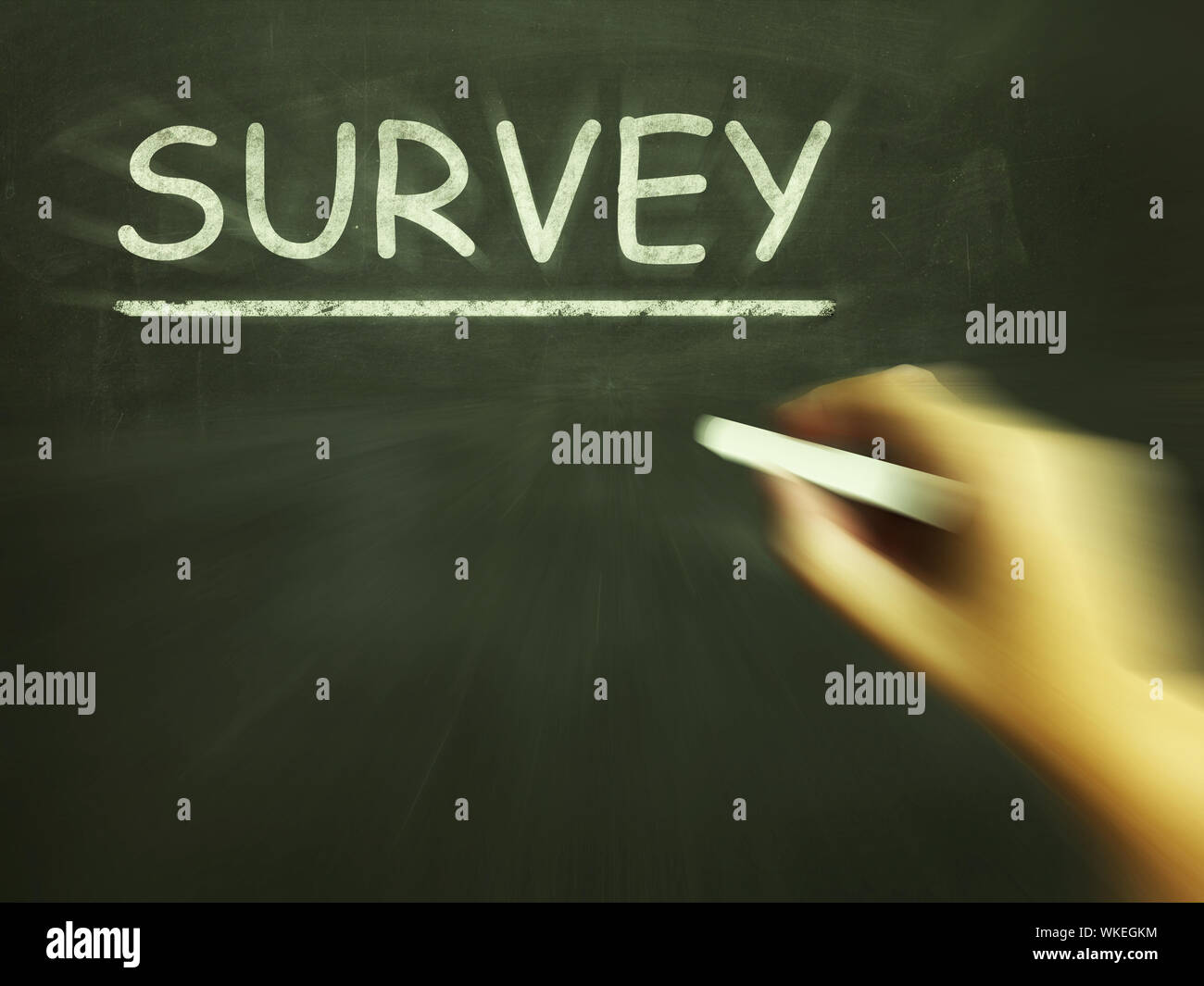 Survey Chalk Showing Gathering Data From Sample Stock Photo - Alamy