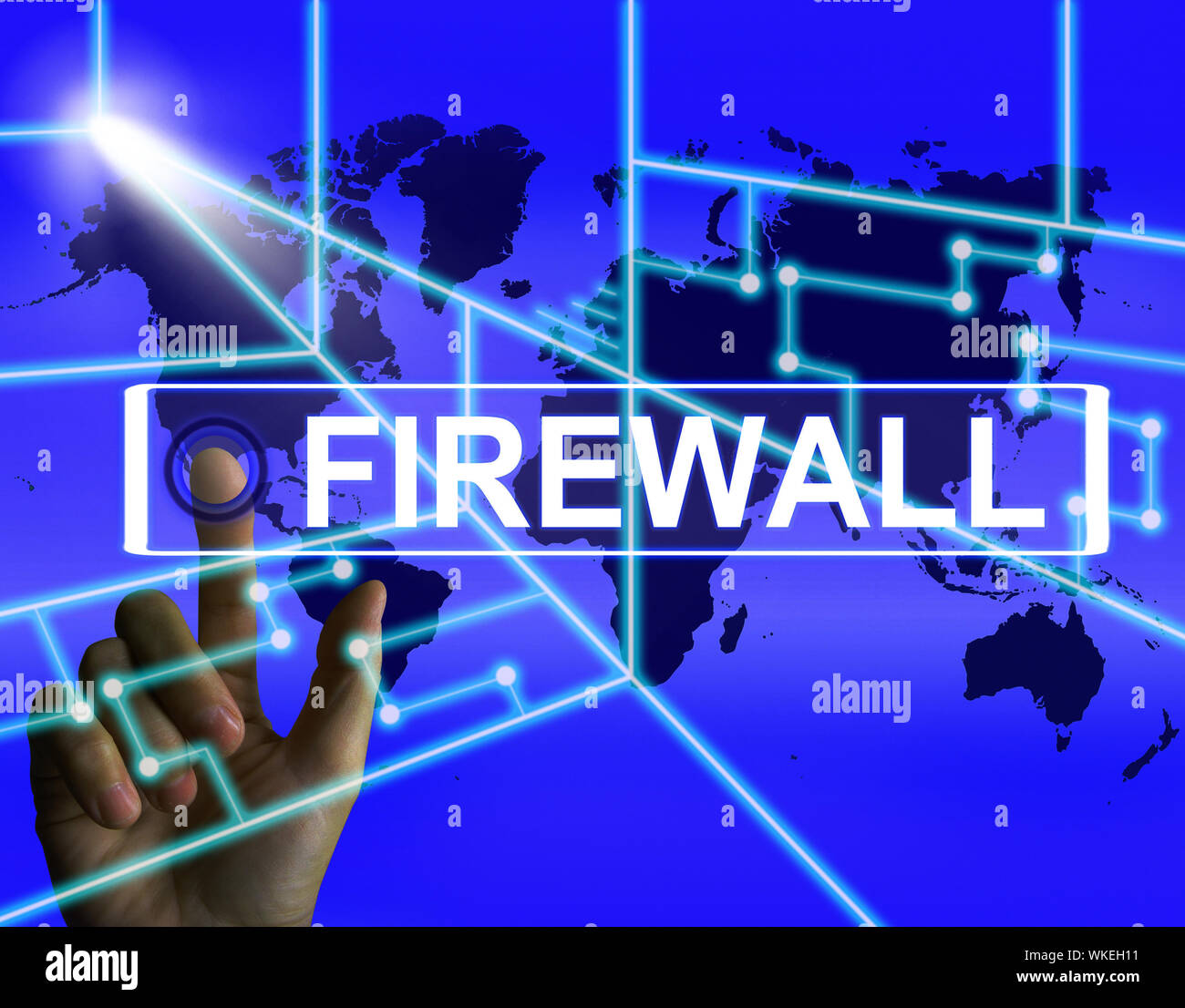 Firewall Screen Referring to Internet Safety Security and Protection ...