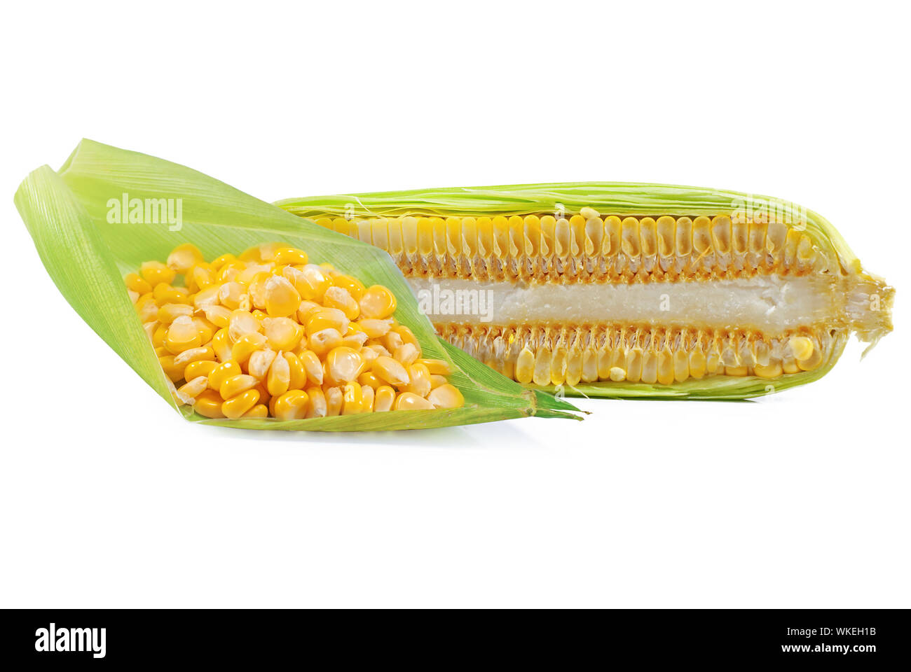 Fresh Corn isolated cut out on white background Stock Photo - Alamy