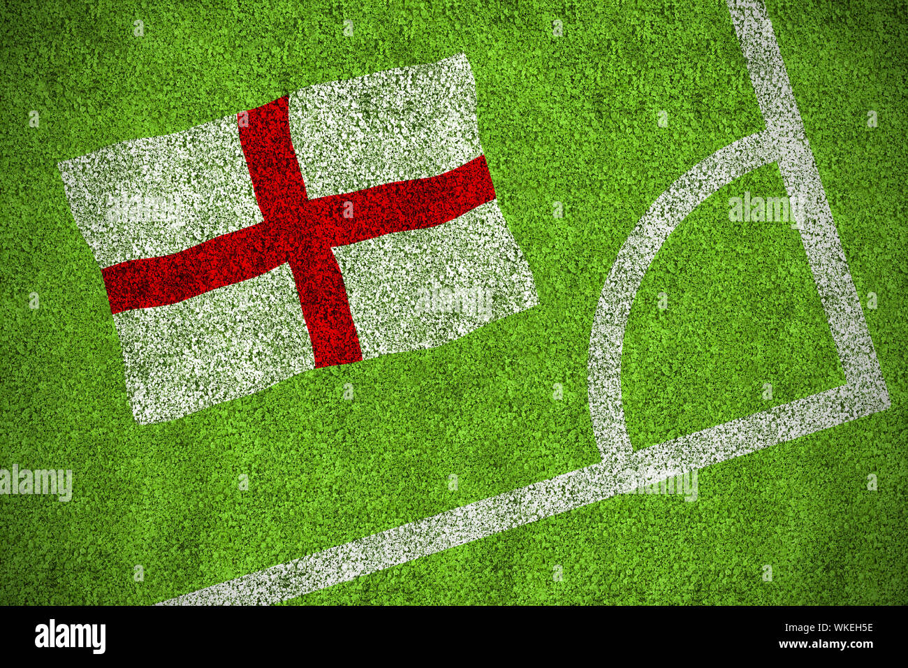 England flag against corner of football pitch Stock Photo - Alamy