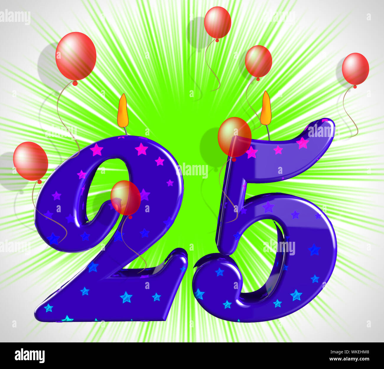 Candles showing number 25 hi-res stock photography and images - Alamy