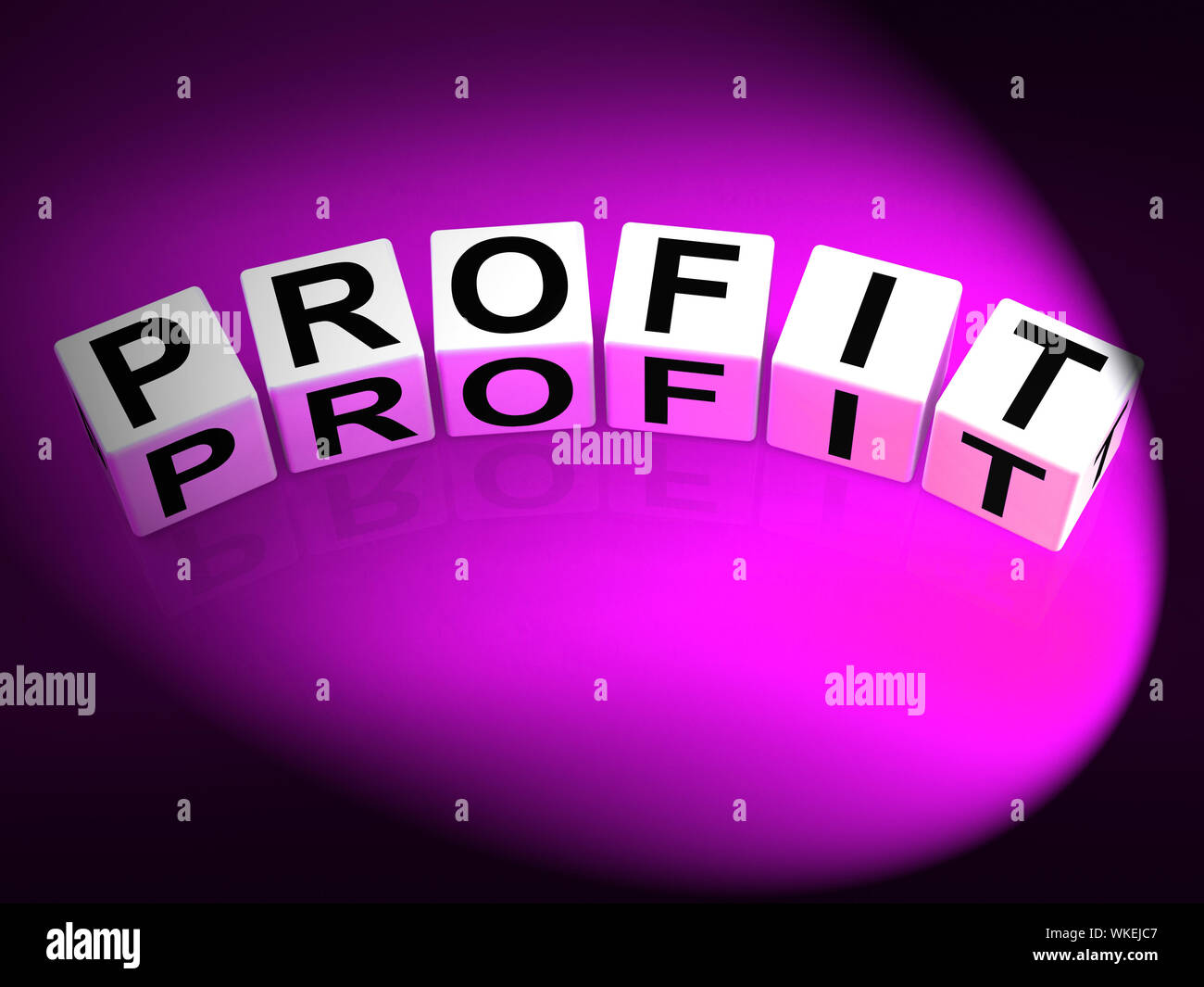 Profit Dice Showing Success in Trading and Earnings Stock Photo - Alamy