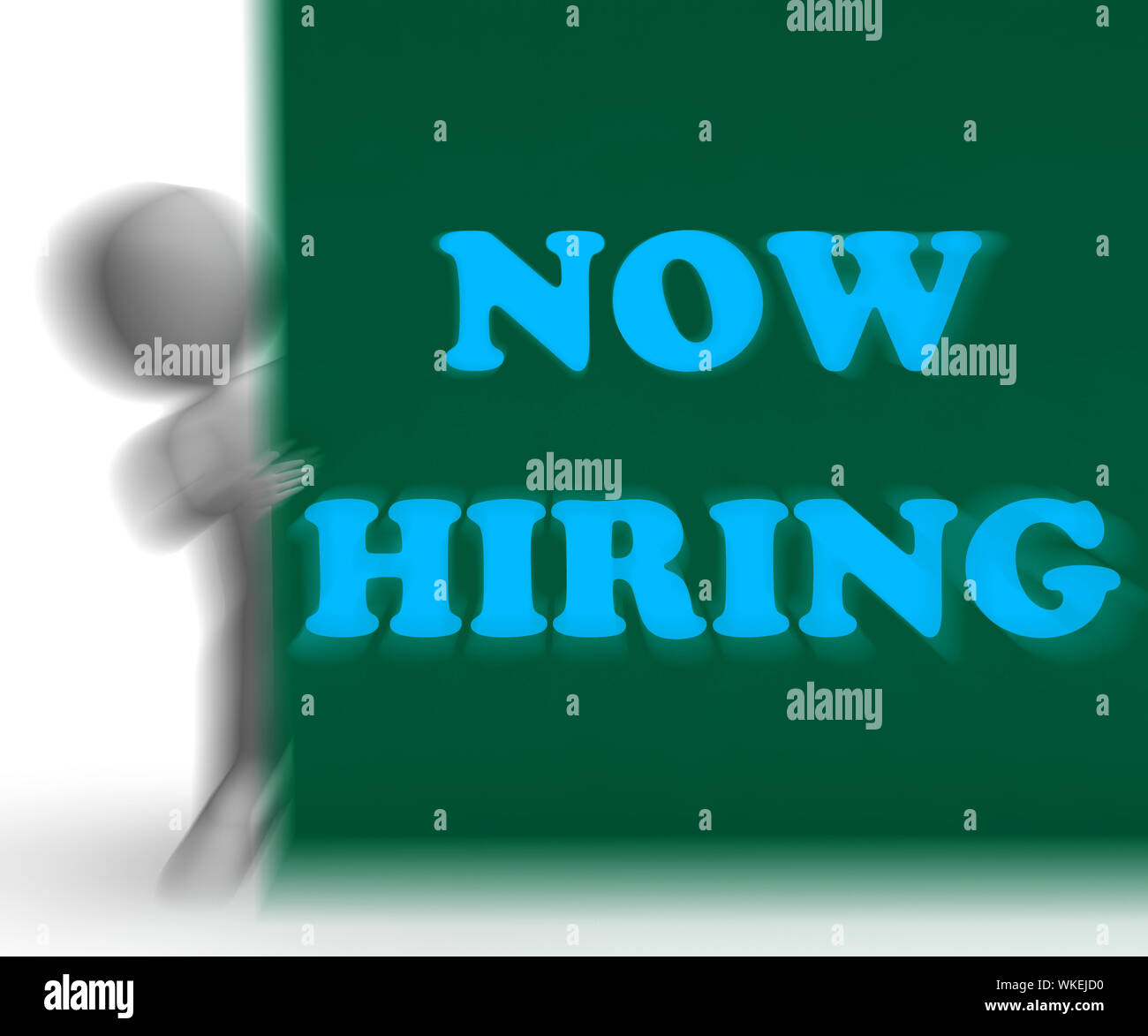Now Hiring Placard Showing Job Opportunity Recruitment And Vacancy ...
