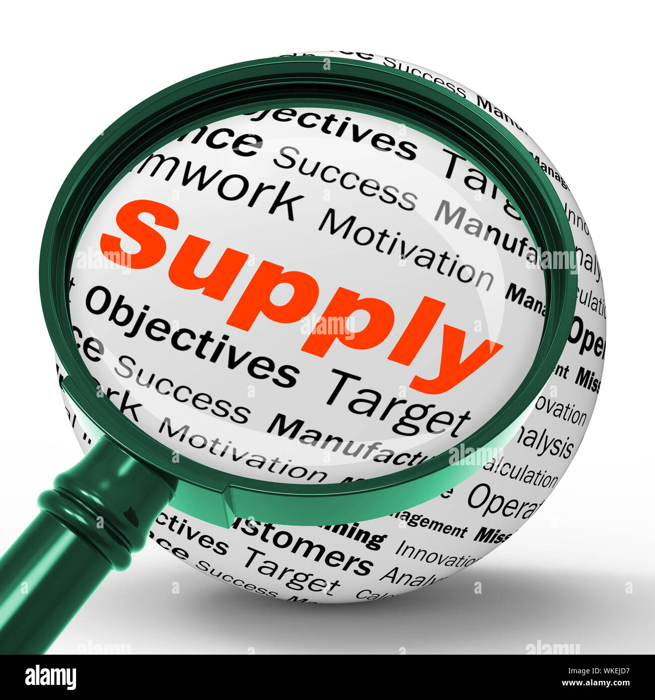 Supply Magnifier Definition Showing Goods Provision Or Product Demand ...