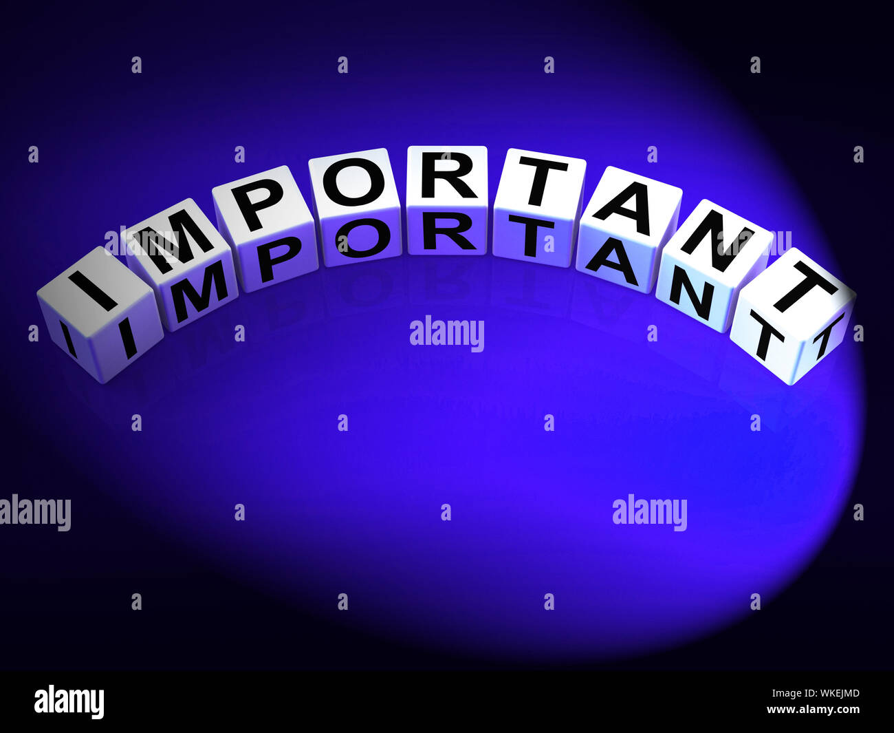 Important Dice Showing Significant and Critical Importance Stock Photo ...