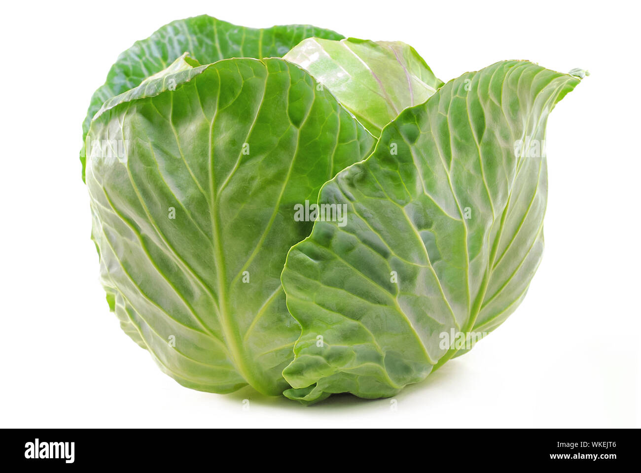 Green cabbage isolated on white background Stock Photo - Alamy