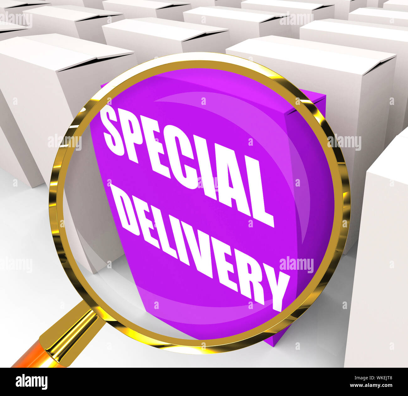 Special Delivery Packet Showing Secure and Important Shipping Stock ...