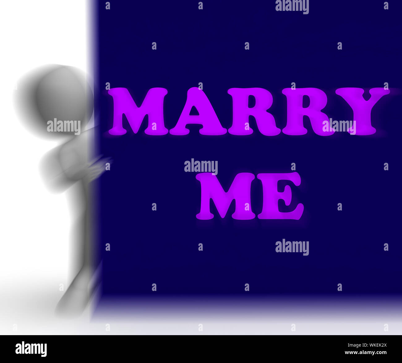 Marry Me Placard Meaning Romance Proposal And Marriage Stock Photo - Alamy