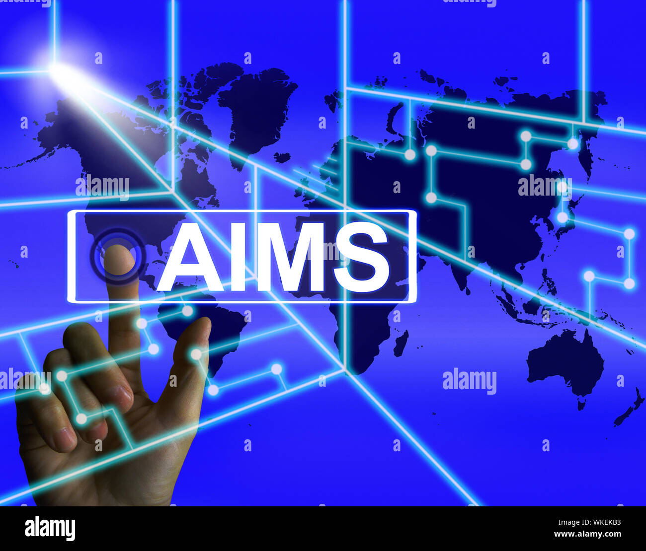 Aims Screen Showing International Goals and Worldwide Aspirations Stock ...