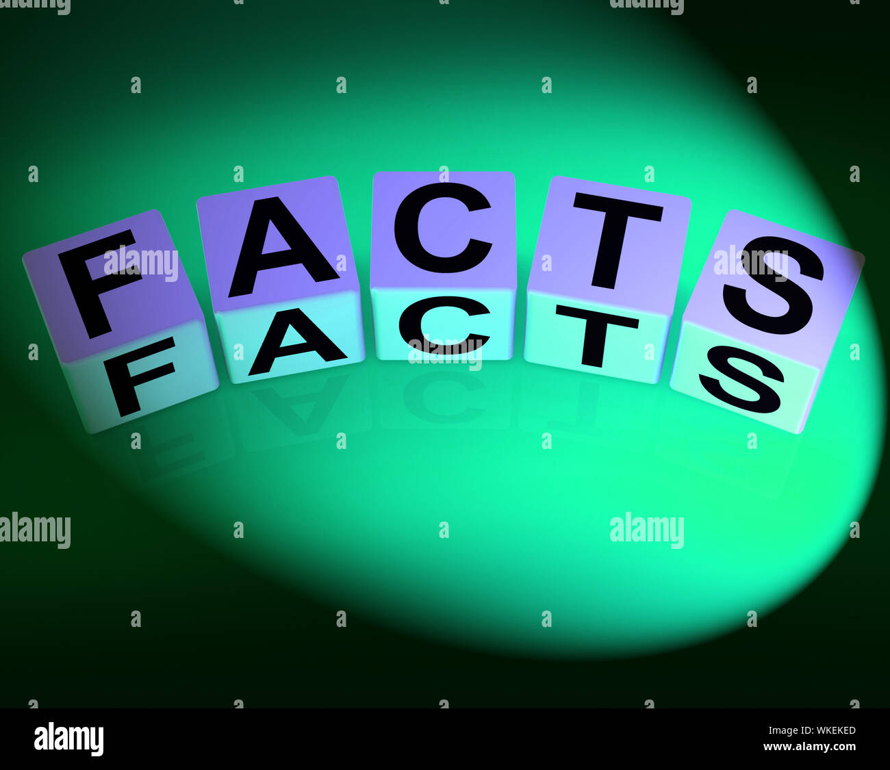 Facts Dice Referring to Information of Reality and Truth Stock Photo ...