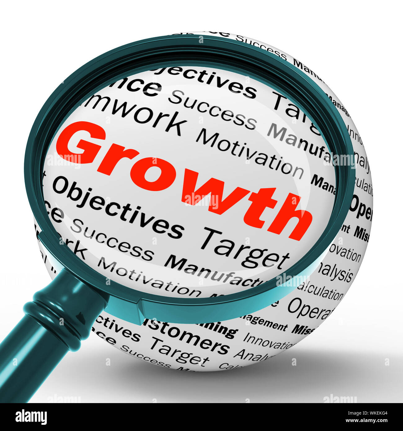 Growth Magnifier Definition Showing Business Progress Development Or ...