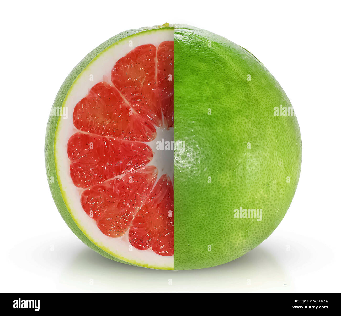 Red pummelo isolated on white background Stock Photo - Alamy