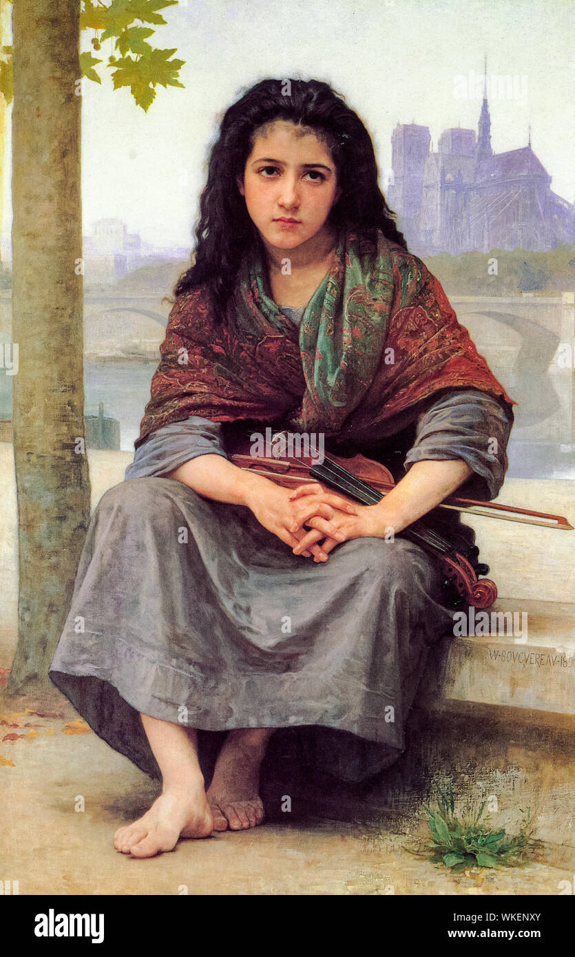 William-Adolphe Bouguereau, The Bohemian, painting, 1890 Stock Photo ...