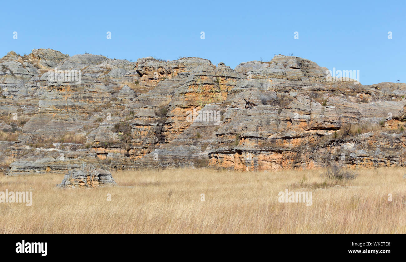 Isalo national park landscape canyon landmark in Madagascar, Africa ...