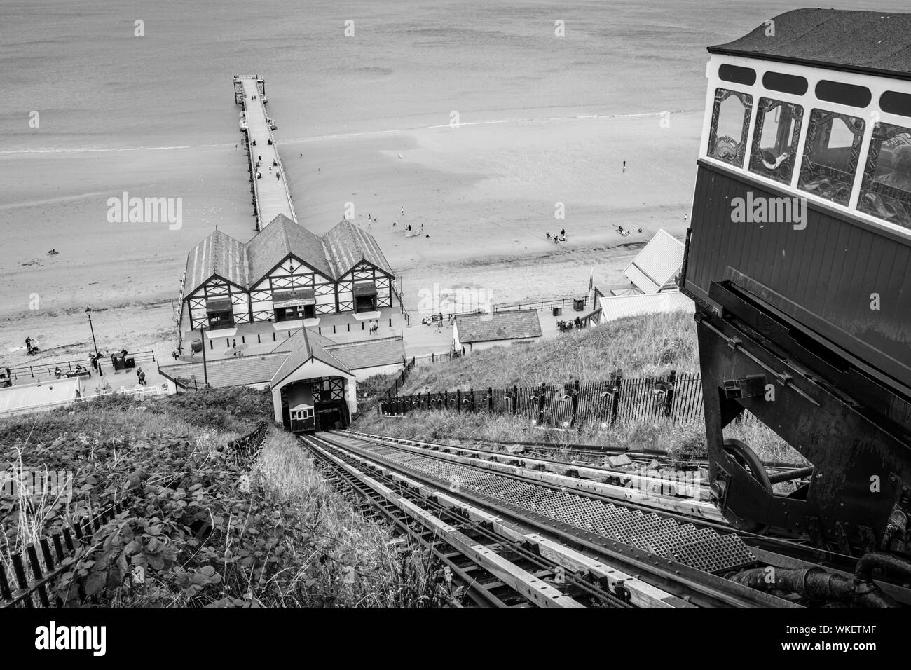 The Saltburn Cliff Lift at Saltburn-by-the-Sea, United Kingdom Stock ...