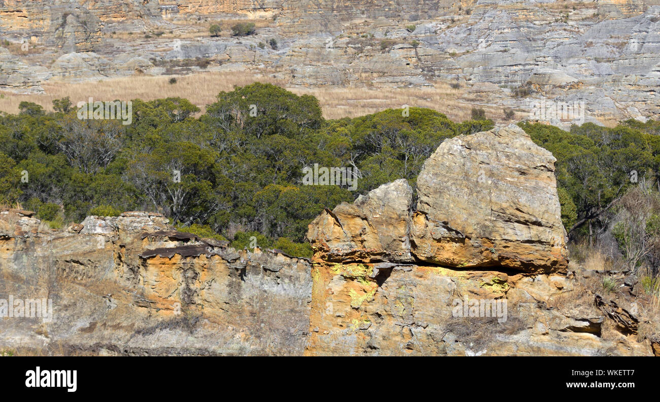 Isalo national park landscape canyon landmark in Madagascar, Africa ...