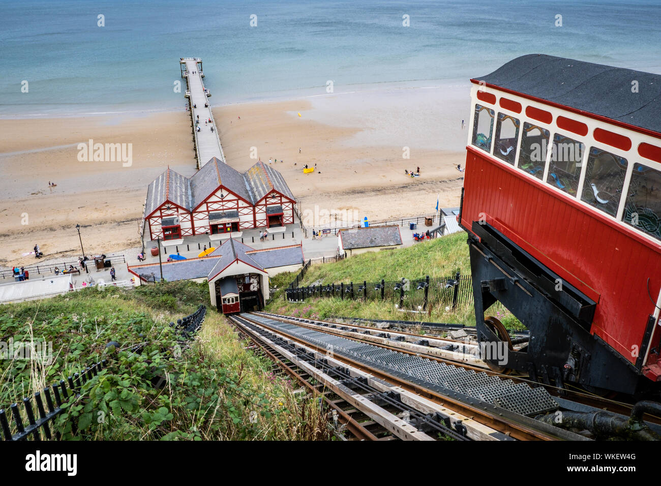 The Saltburn Cliff Lift at Saltburn-by-the-Sea, United Kingdom Stock ...