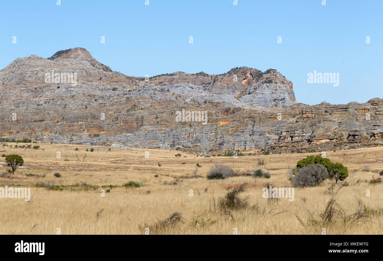Isalo national park landscape canyon landmark in Madagascar, Africa ...